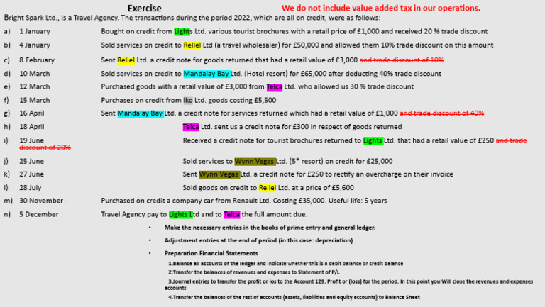Exersises Ch7 Extra VC | PDF | Debits And Credits | Financial Economics