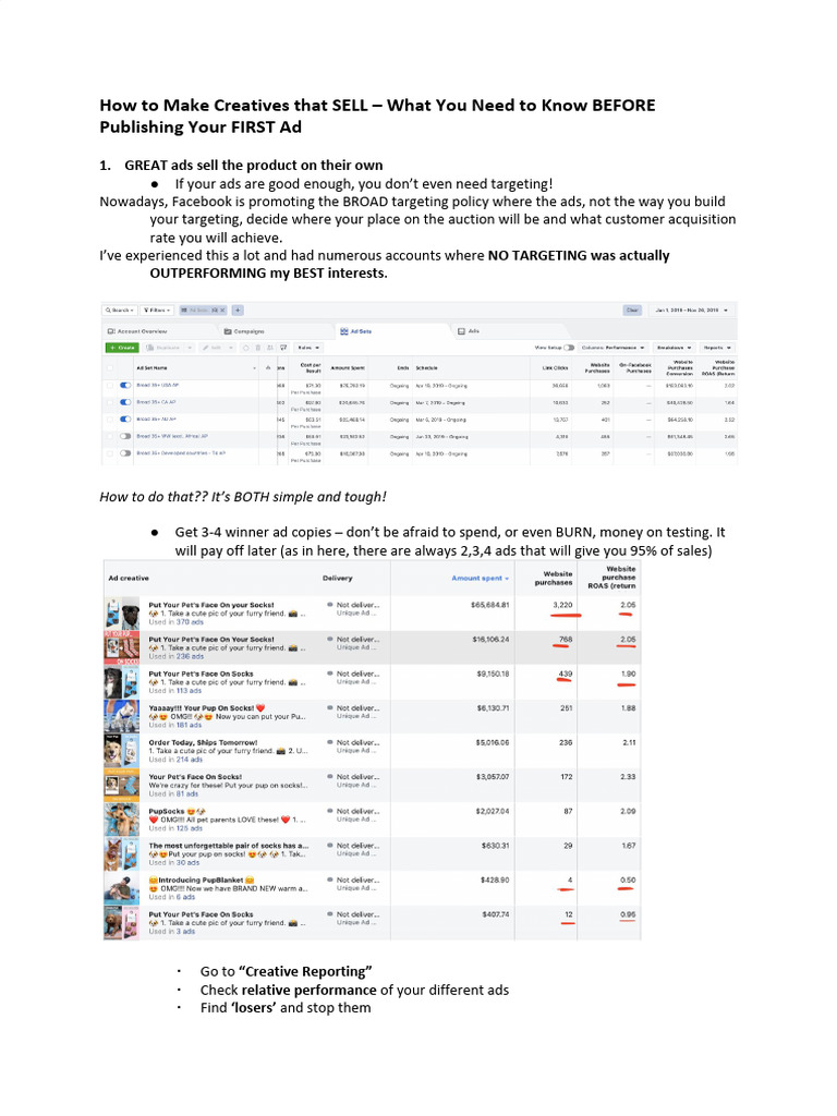 How-to-Make-Creatives-that-SELL-GUIDE - 771811 | PDF | Facebook | Marketing