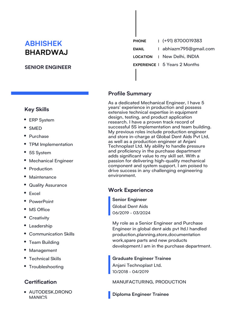 Naukri Abhishek Bhardwaj 1716706630980 Abhishek Bhardwaj | PDF ...