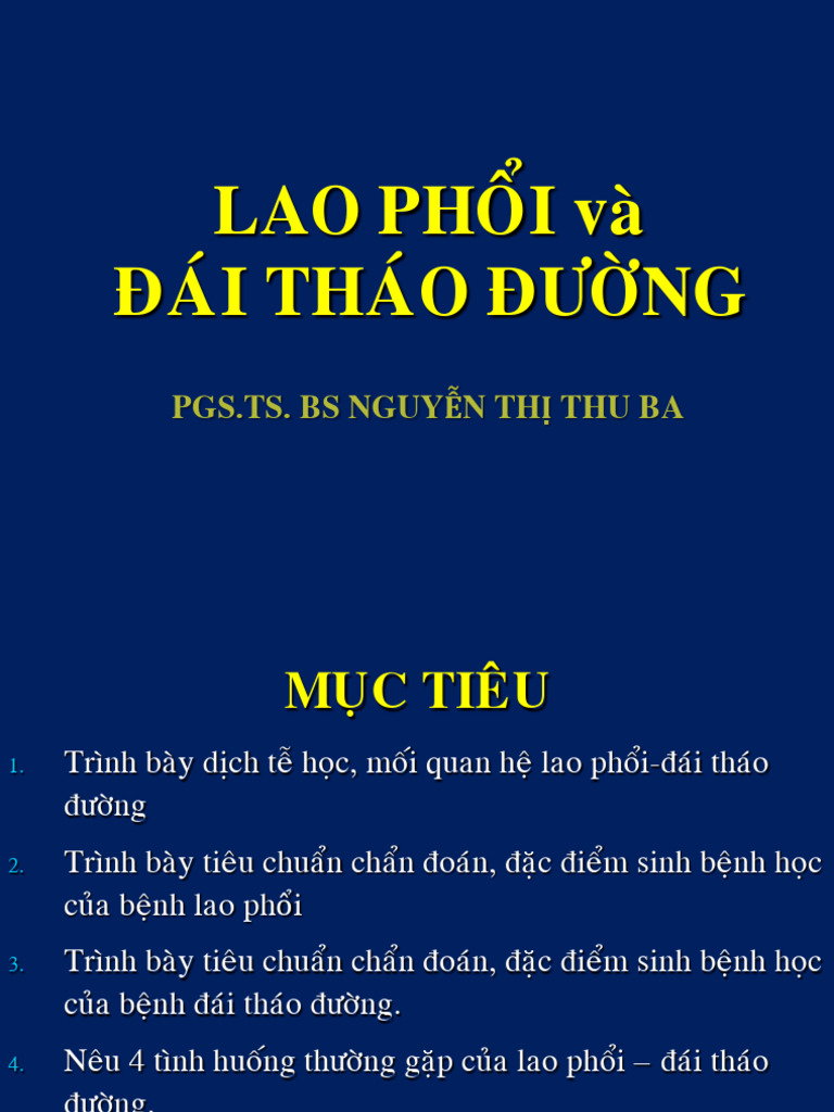 Lao PH I - Đái Tháo Đư NG | PDF