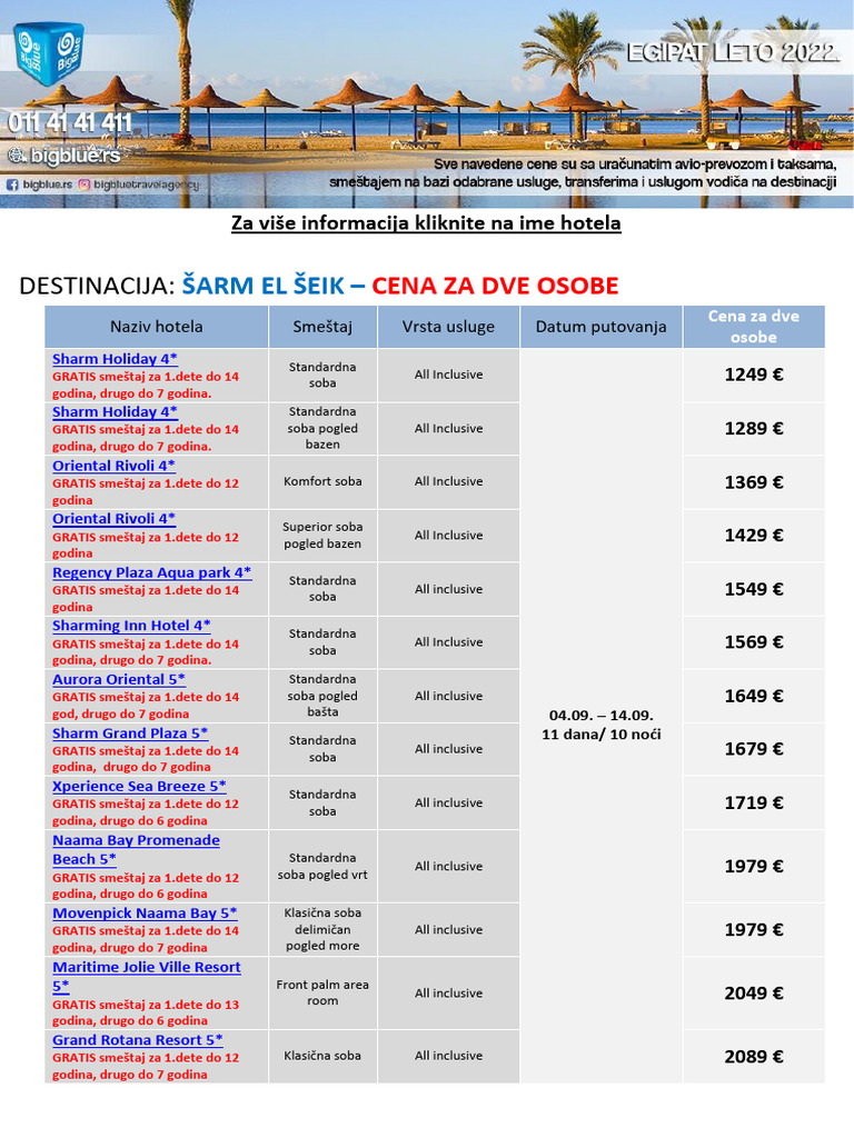 BigBlue Egipat Specijalna Ponuda | PDF