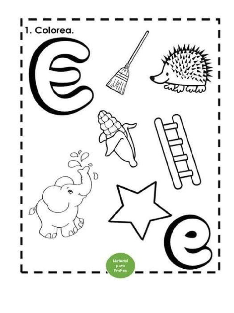 VOCAL E para Colorear | PDF