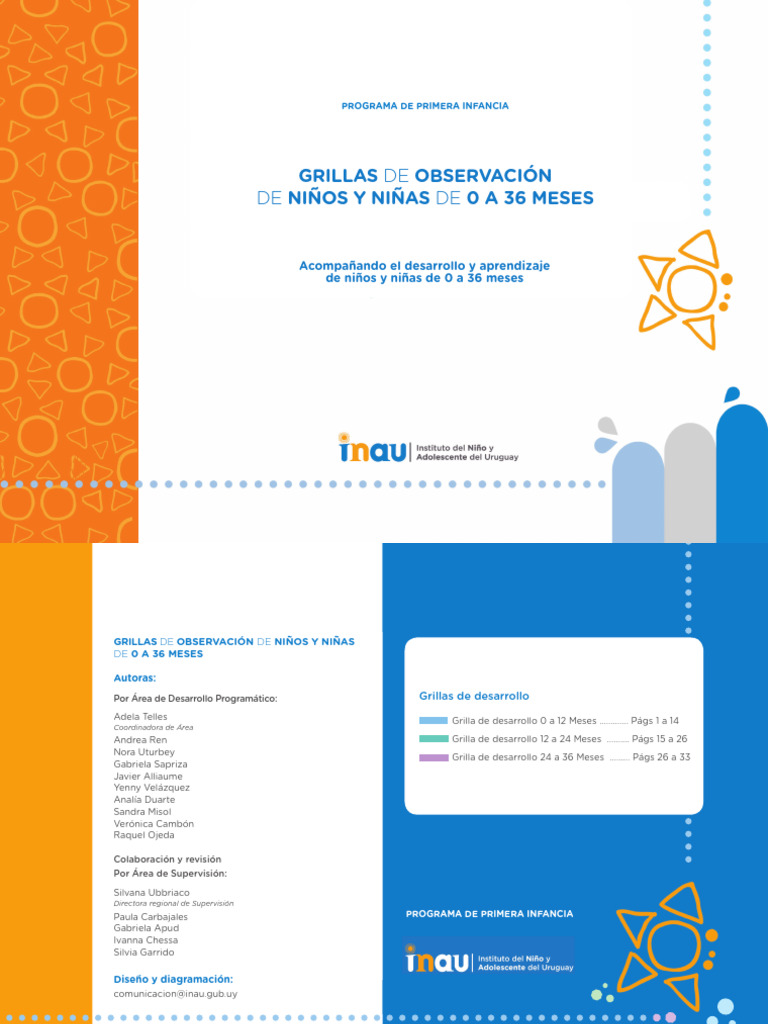 GRILLAS de Observacion 0 a 36 Meses INAU Primera Infancia 2022 | PDF ...