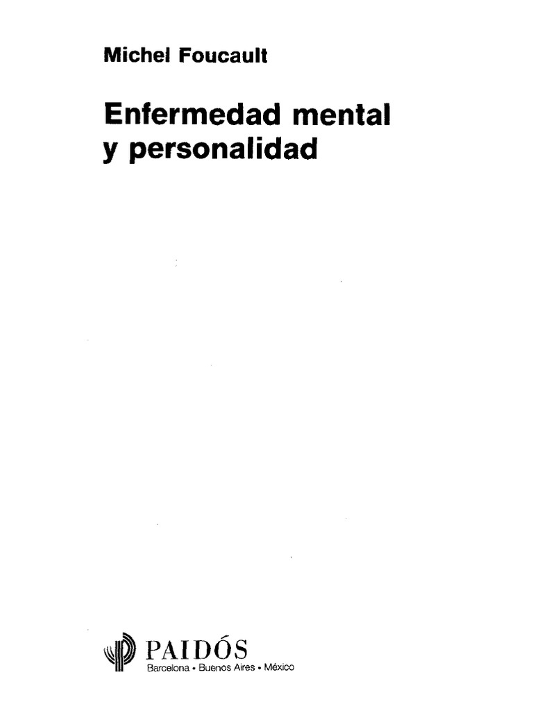 Foucault, Michel - Enfermedad Mental y Personalidad | PDF