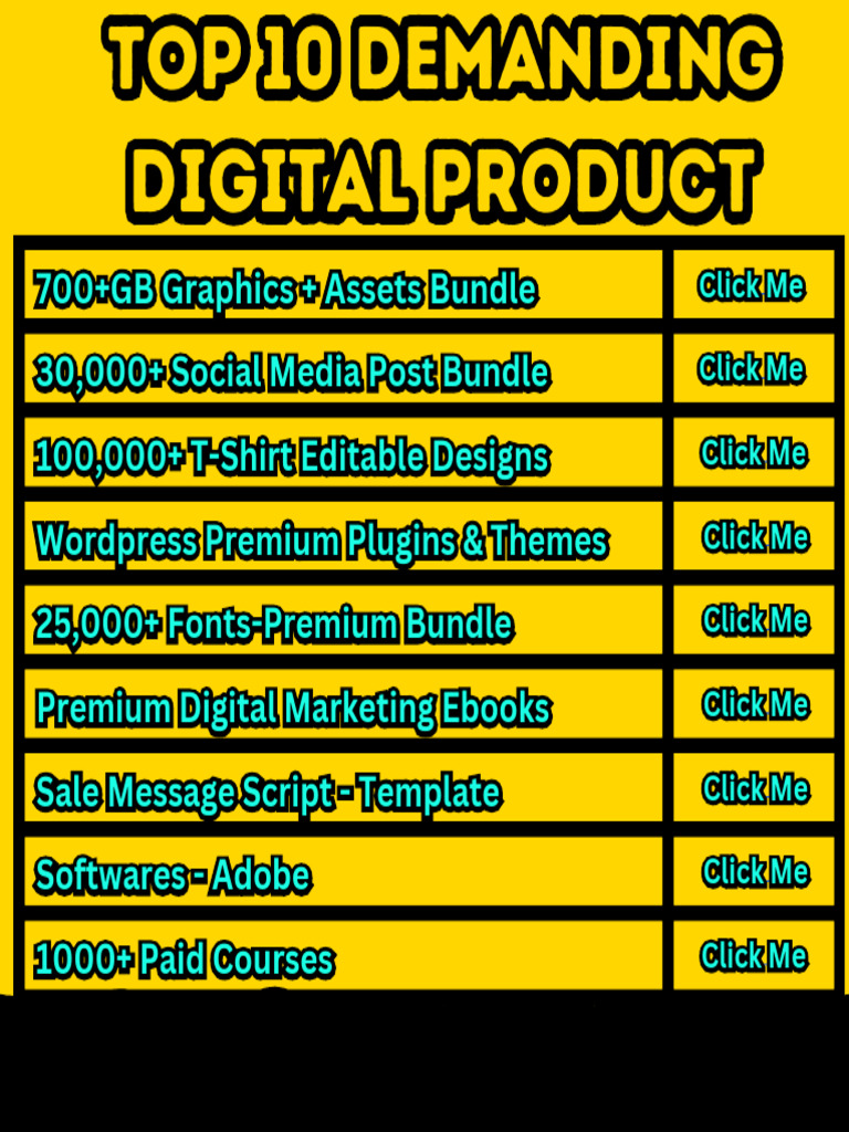 Top 10 Premium Digital Products | PDF | Career & Growth | Business