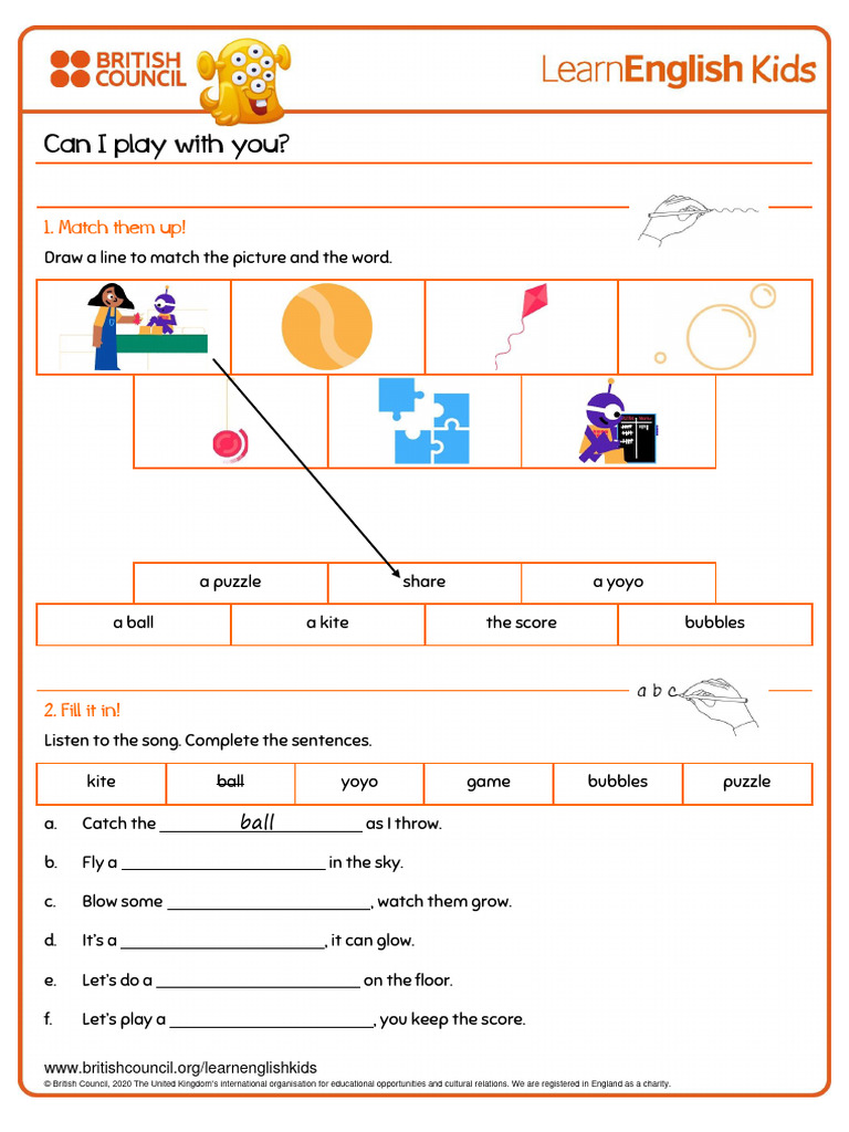 Songs Can I Play With You Worksheet | PDF