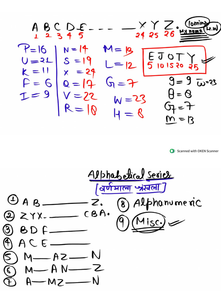 Alphabet Series by Piyush Sir | PDF