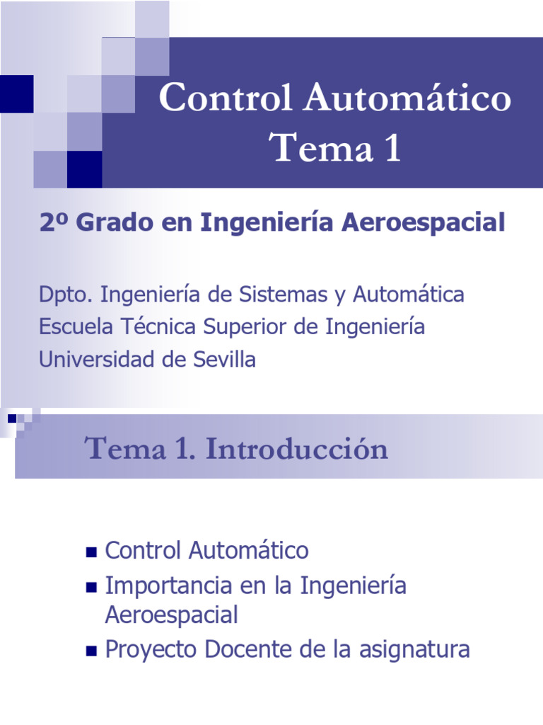 CA Tema1 2021-22 | PDF | Ingeniería | Sistema de control