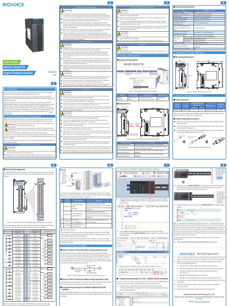 Inovance Am600 0032etn Do Module Product Note English 20 4 20 | PDF ...