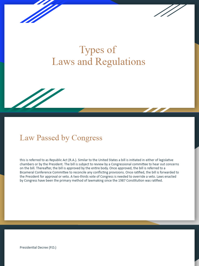 Types of Laws and Regulations | PDF