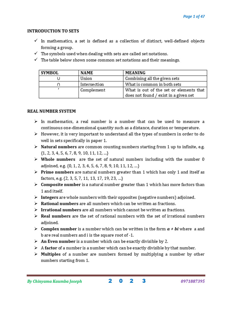 Understanding Maths Paper 1 (1st Edition) 072223 | PDF | Numbers | Set ...