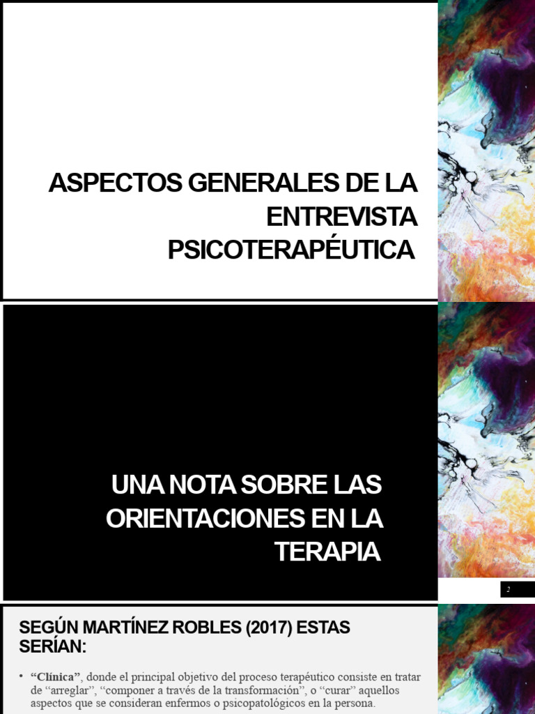 1 - Aspectos Generales de La Entrevista Psicoterap Utica | PDF ...