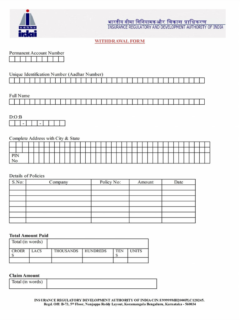 New Withdrawal Forms | PDF