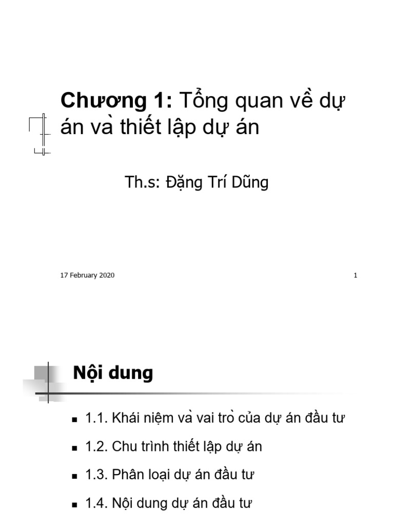 Tham-Dinh-Du-An-Dau-Tu - Chuong-1-Tong-Quan-Ve-Du-An-Va-Thiet-Lap-Du-An - (Cuuduongthancong ...