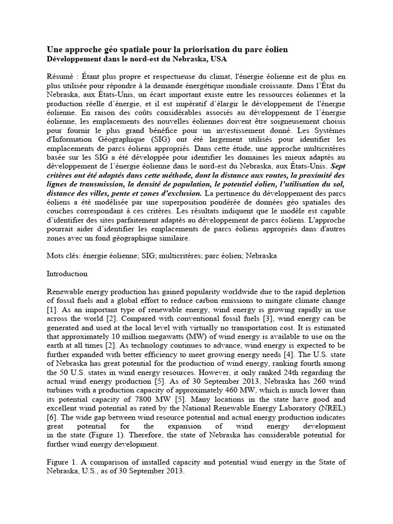 A Geospatial Approach for Prioritizing Wind Farm | Download Free PDF ...