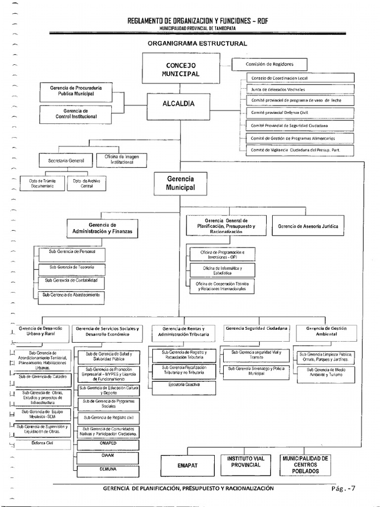 Estructura Organica Institucional 2020 | PDF