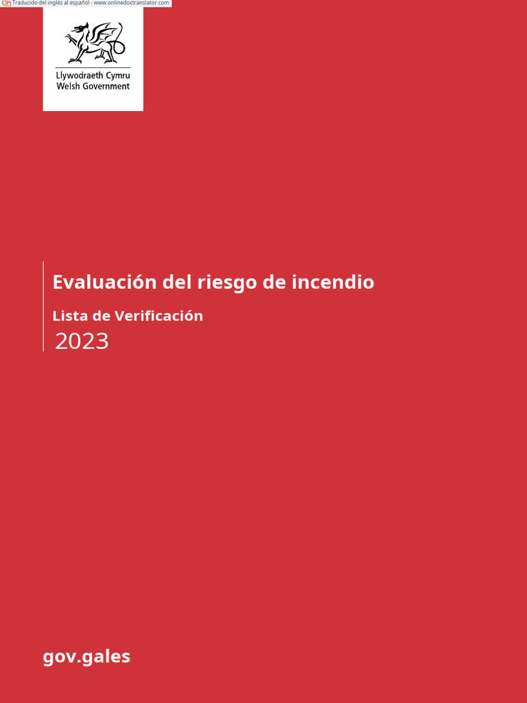 Fire Risk Assessment Checklist.en.Es | PDF | Incendios
