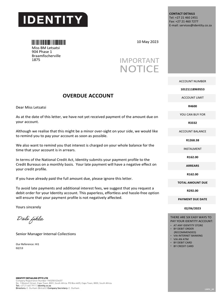 Letter | PDF | Credit Card | Debit Card