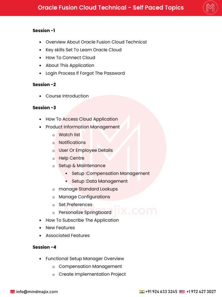 Oracle Fusion Cloud Technical Self-Paced Course Content - MindMajix ... Oracle Fusion Cloud Technical Self-Paced Course Content - MindMajix ...