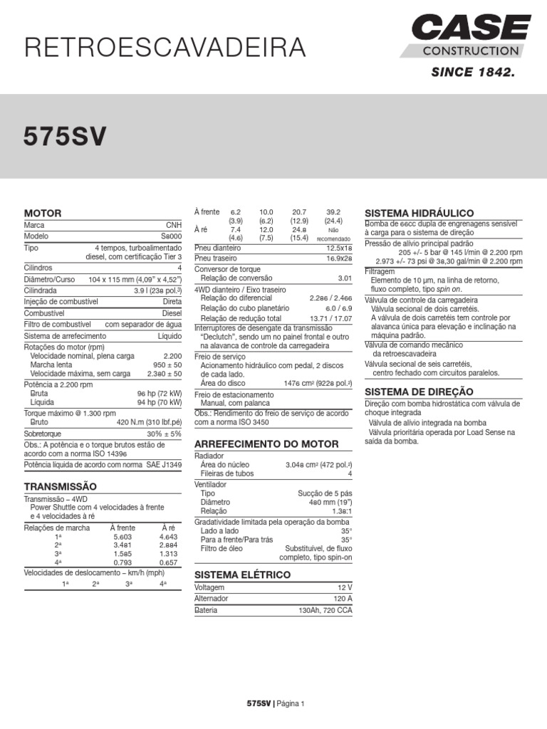 Case 575sv | PDF | Motores | Eixo