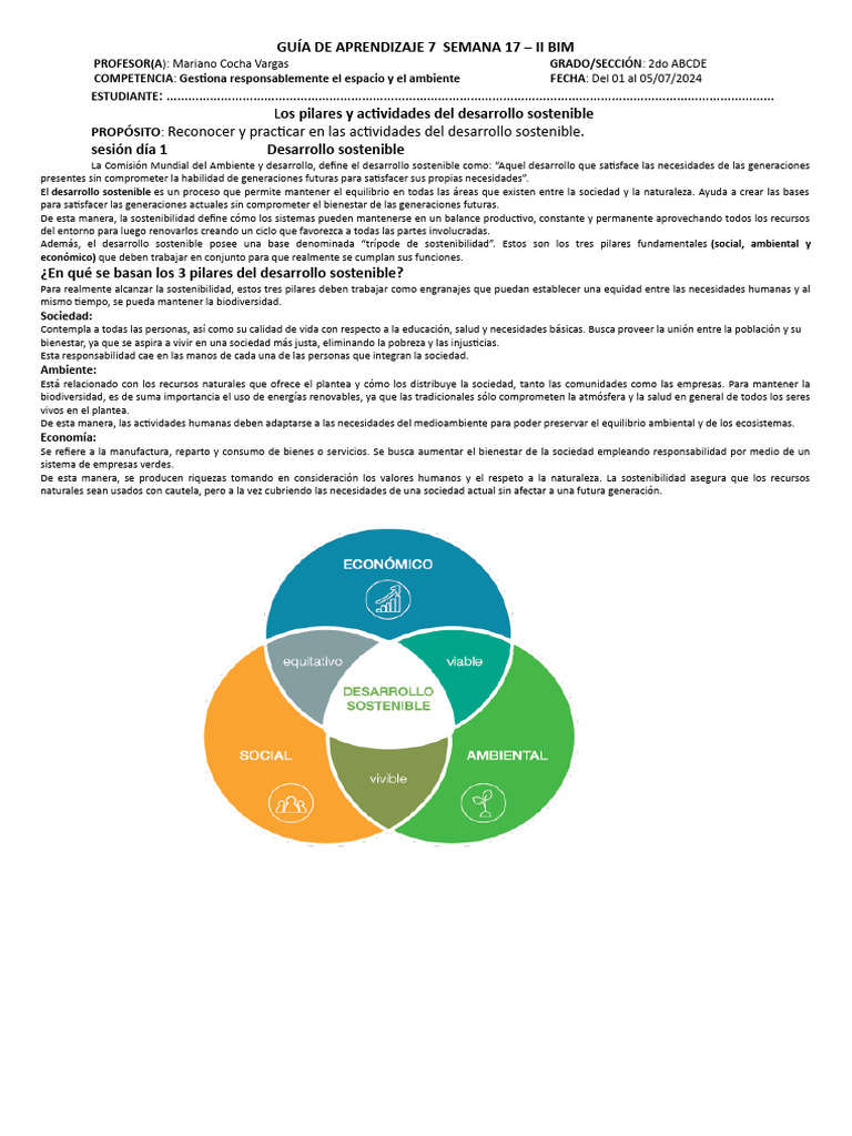 GUIA_AP_7_SEM_17_SESION_17_2DO_IIB_2024 | Descargar gratis PDF | Sustentabilidad | Reciclaje