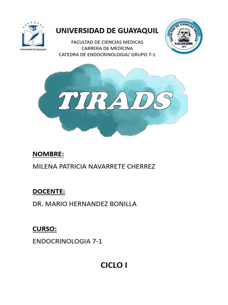 Tirads Concepto y Clasificacion | PDF | Ultrasonido médico | Cáncer