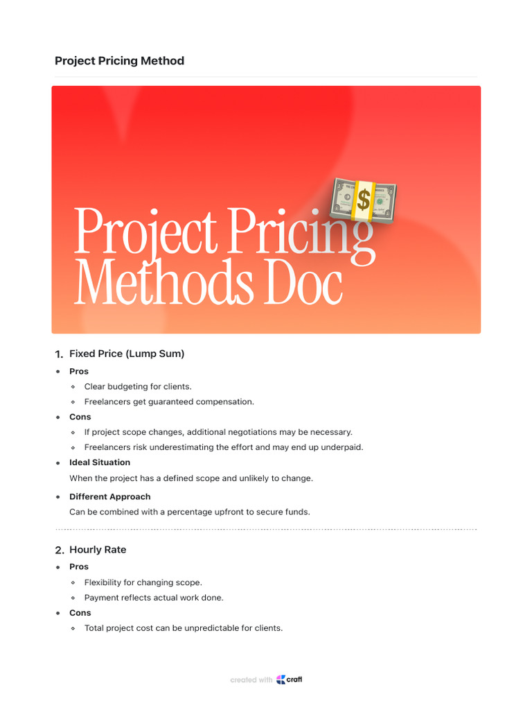 Project Pricing Method | PDF | Pricing | Expense