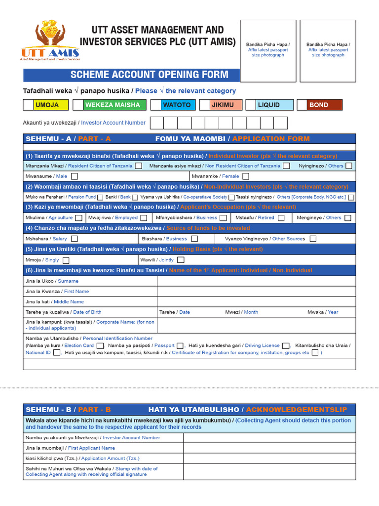 All Schemes Application Form | Download Free PDF | Identity Document ...