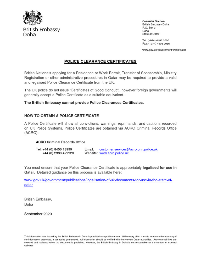 Police Clearance Certificates | PDF | Criminal Record | Government