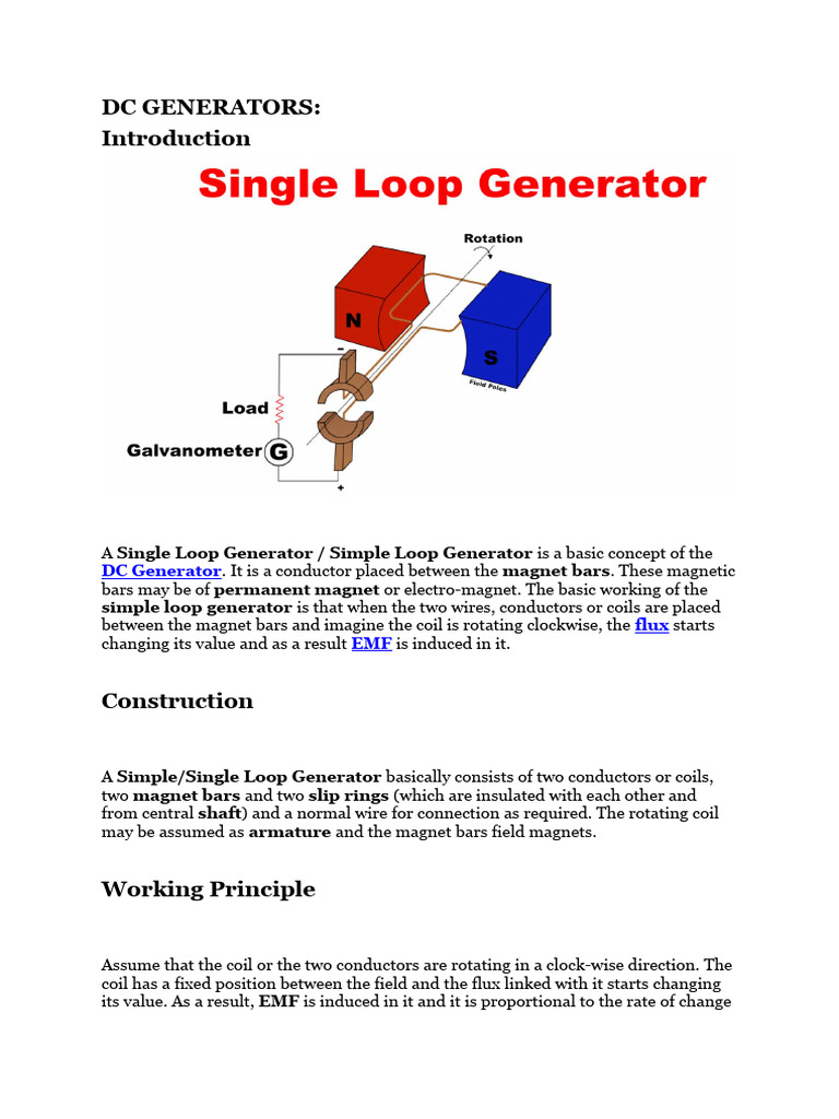 Dc Generators | PDF | Electromagnetic Induction | Electric Generator