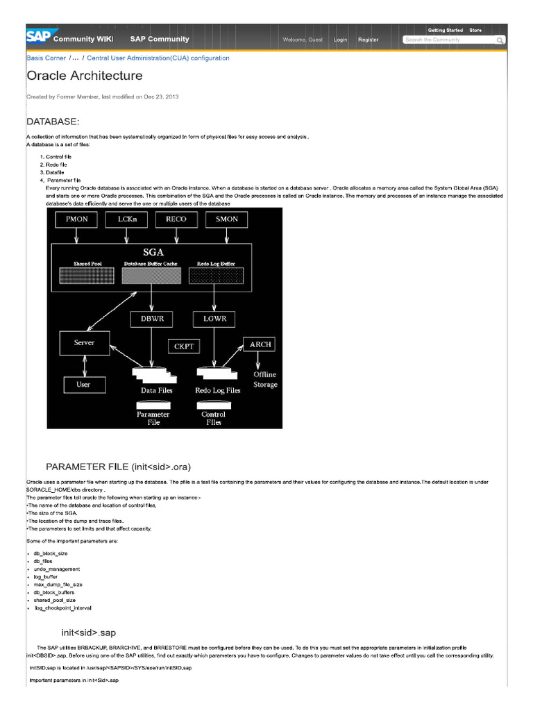 Oracle Architecture Pdf