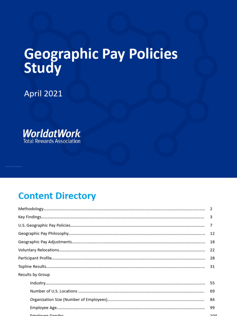 Geographic Pay Policies Study-2021 Report | PDF | Cost Of Living ...