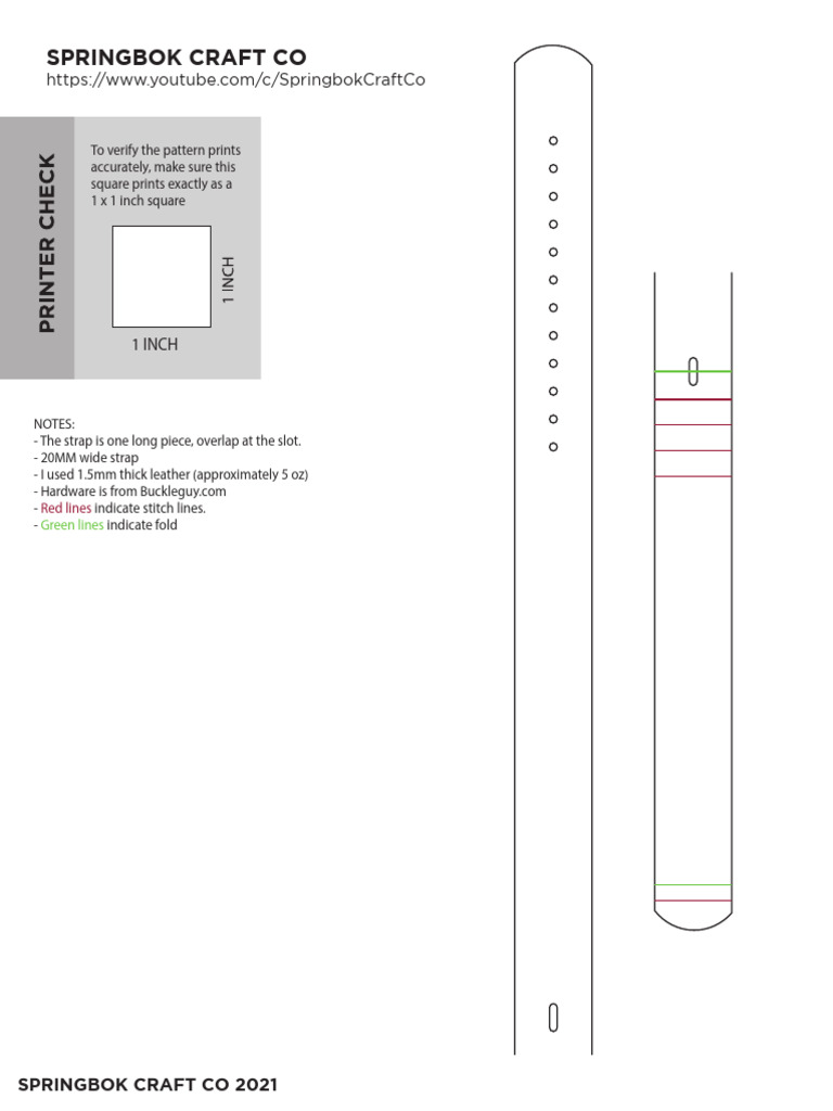 Free 20mm Watch Strap Pattern PDF | PDF | Games & Activities | Art