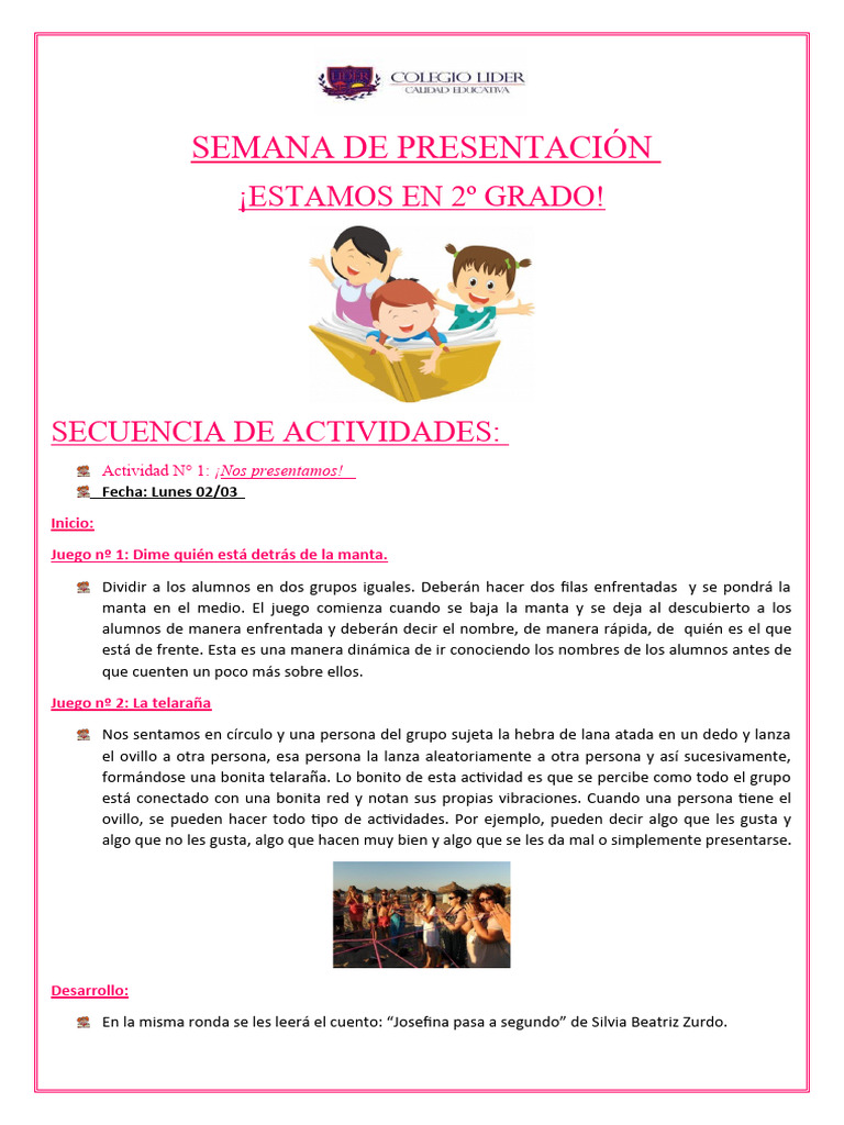 Primer Semana de Clases 2020 | PDF | Salón de clases