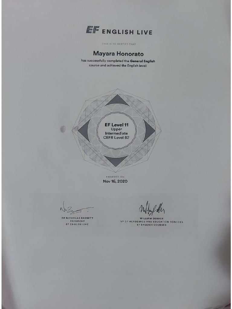 Certificado Ingles B2 | PDF