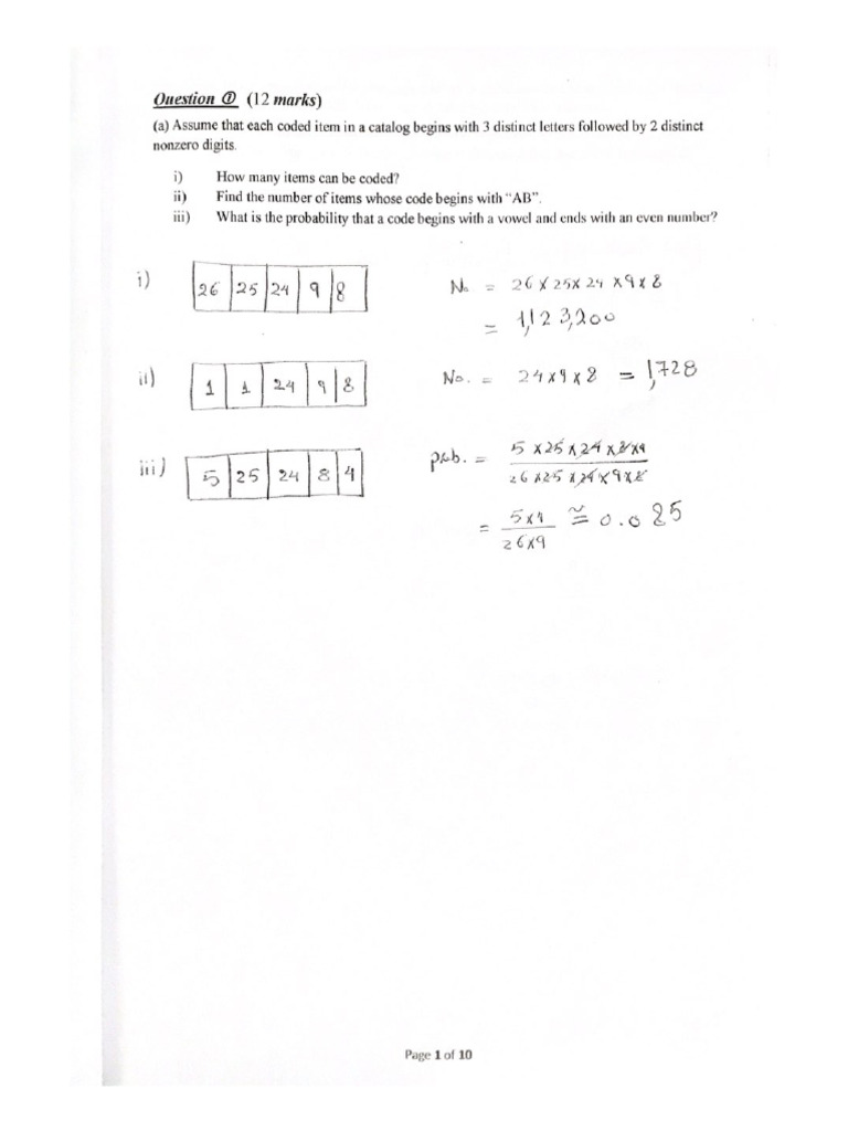 ProbStat_F18_MidTermExam_ModelAnswer_I | PDF