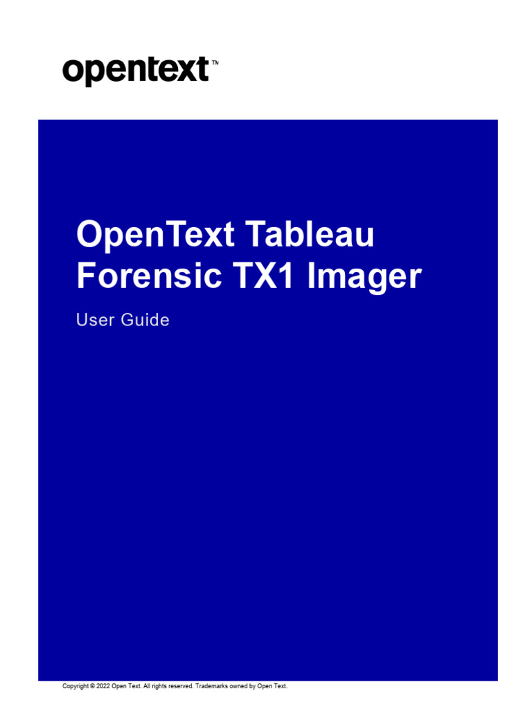 Opentext Tableau tx1 User Guide 22 1 en | PDF | Computer Network | Public Key Certificate