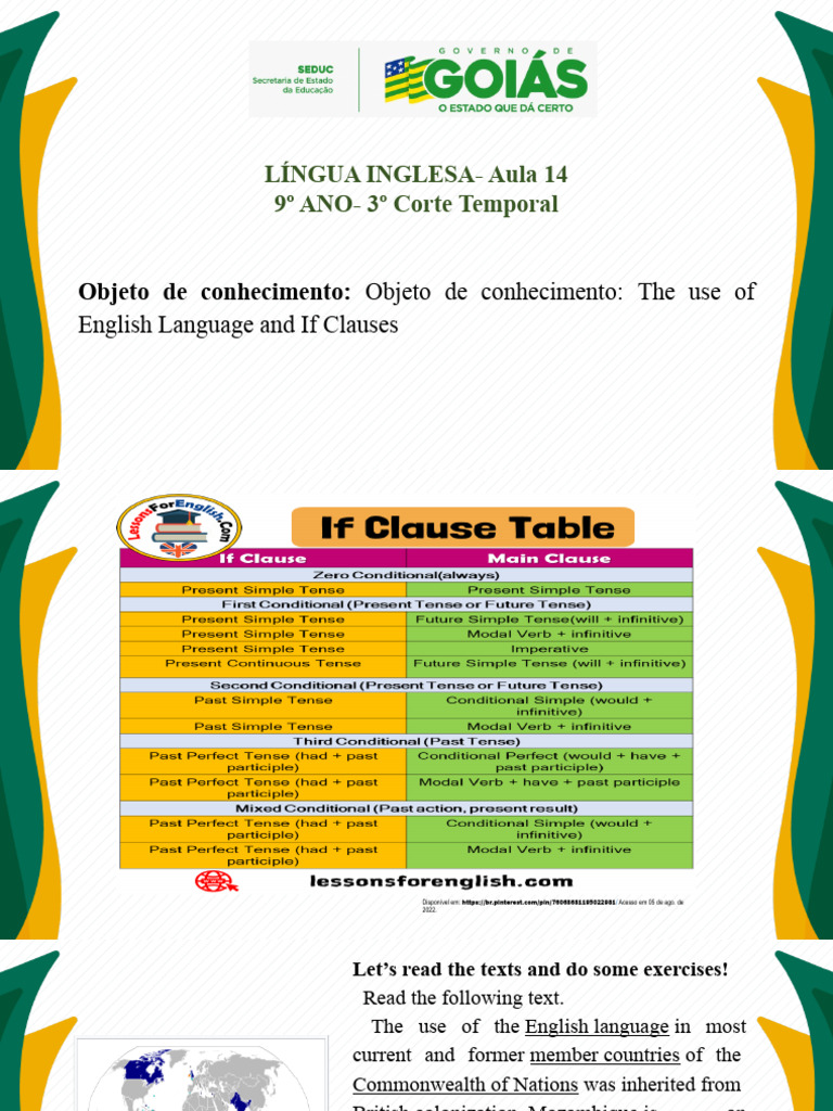 Aula 14 - 9º LI - If-Clauses "Memes" | PDF | Linguistics | Human ...