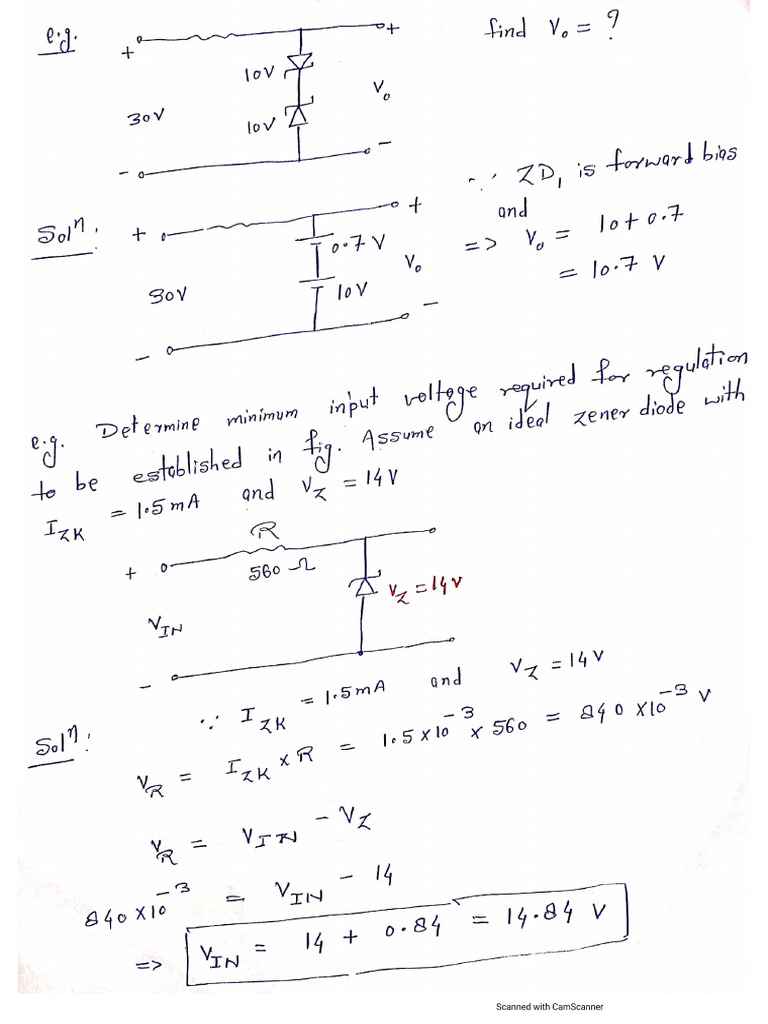 Practice Question On Zener Diode of Unit 1 | PDF