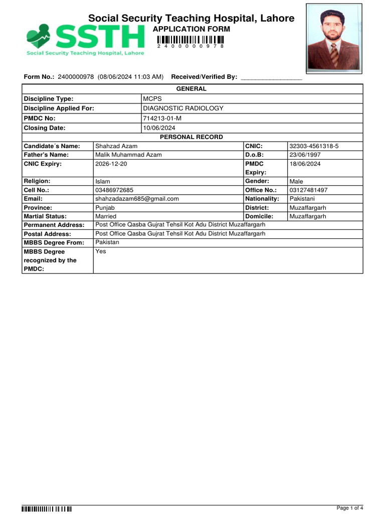 Pessi Application | PDF | Pakistan