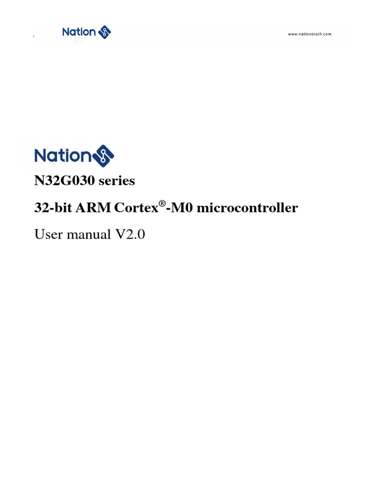 UM - N32G030 Series User Manual V2 | PDF | Computer Hardware | Computer Engineering
