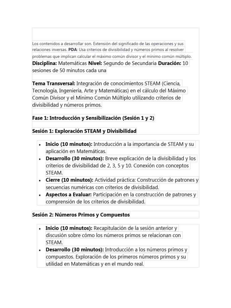 STEAM - Mat, Tec, 2023 | PDF | Evaluación | Sevicio de aprendizaje