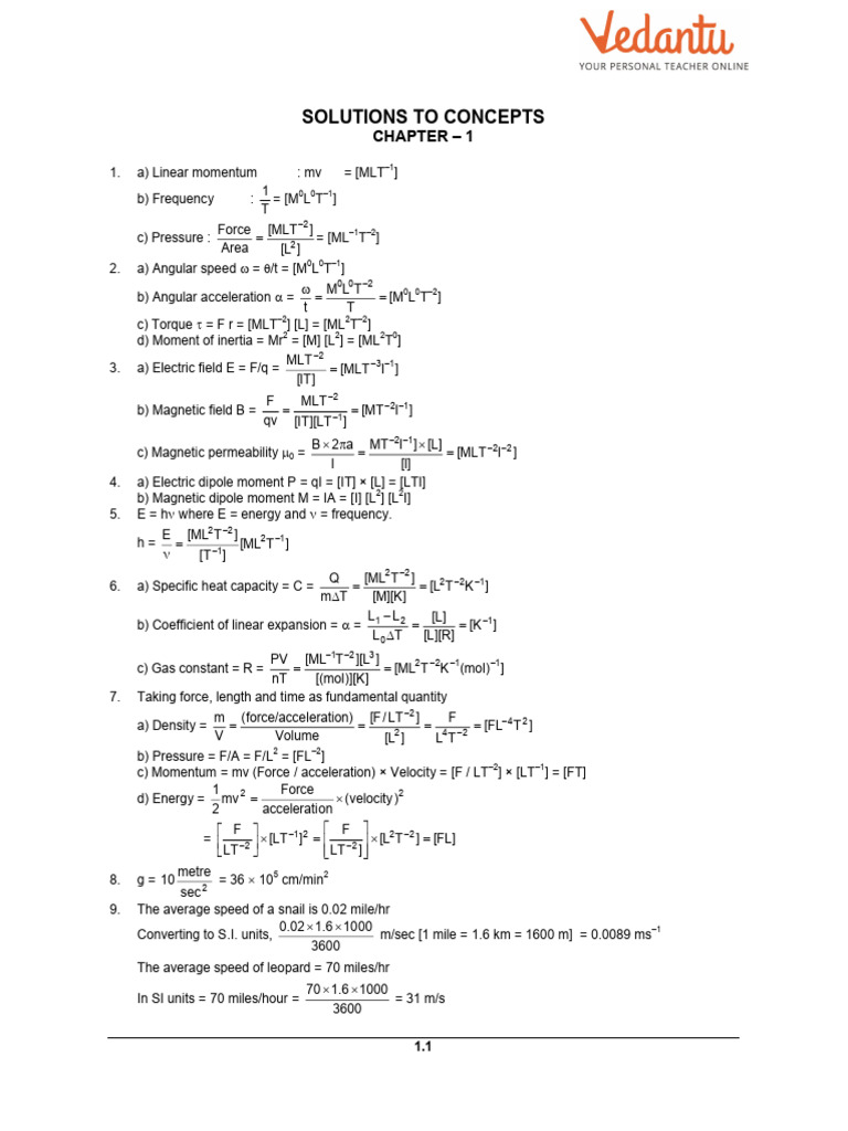 HC Verma Class 11 Physics Solutions | PDF | Science & Mathematics
