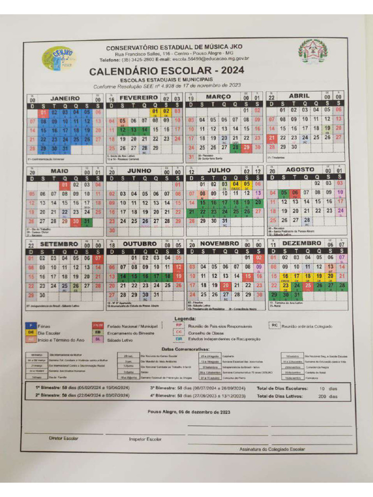 Calendário 2024 PDF Papua Ederson | PDF