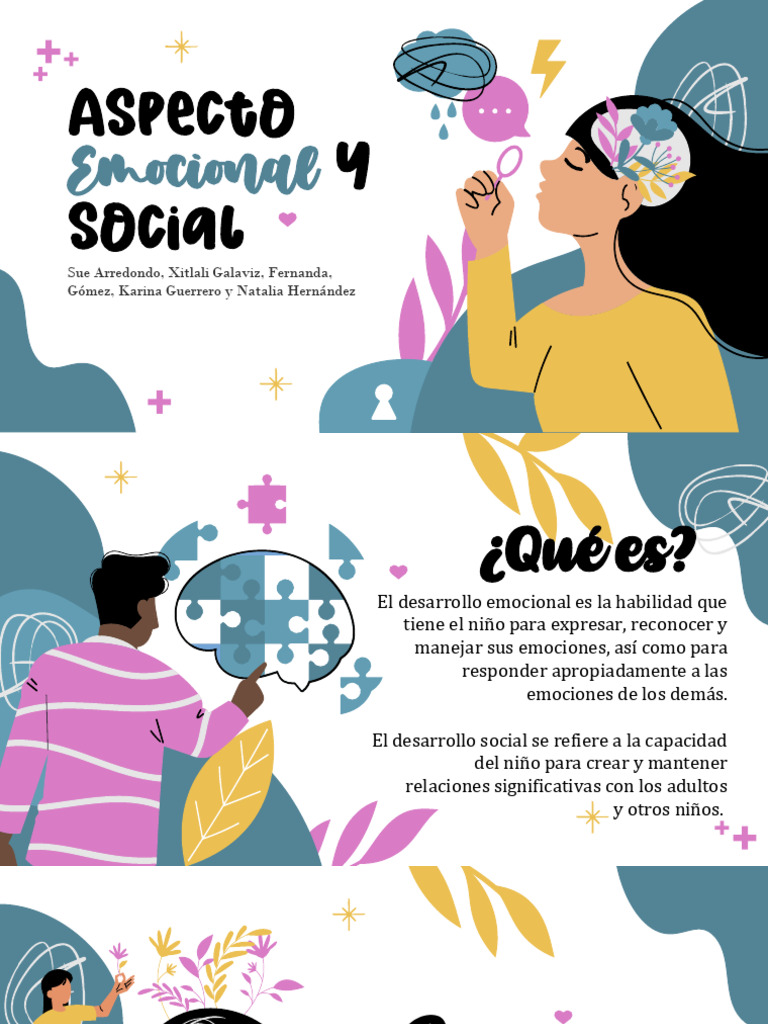 Presentación de Aspecto Emocional y Social | PDF | Las emociones | Adultos