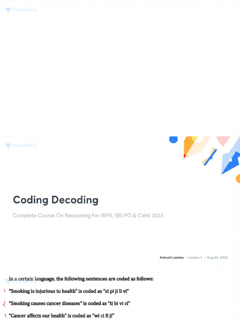 Coding Decoding With Anno | PDF