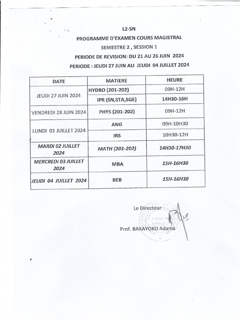 l2 Examen Semestre 2 Session 1 | PDF