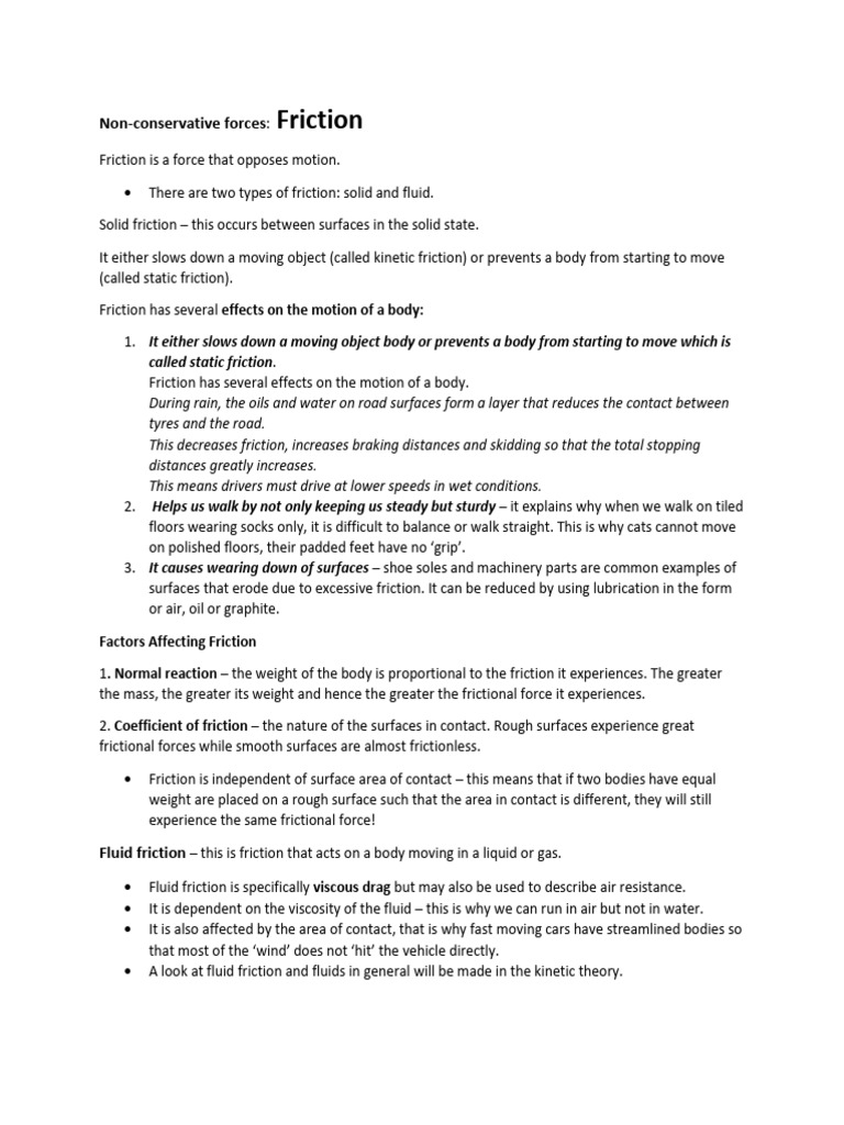 friction form 3 | Download Free PDF | Friction | Physics