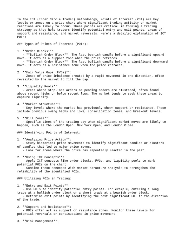 ICT poi explained | Download Free PDF | Market Trend | Order (Exchange)