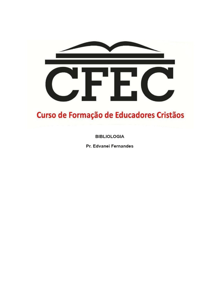Bibliologia - CFEC 2024 - APOSTILA | PDF | Apóstolo Paulo | Bíblia